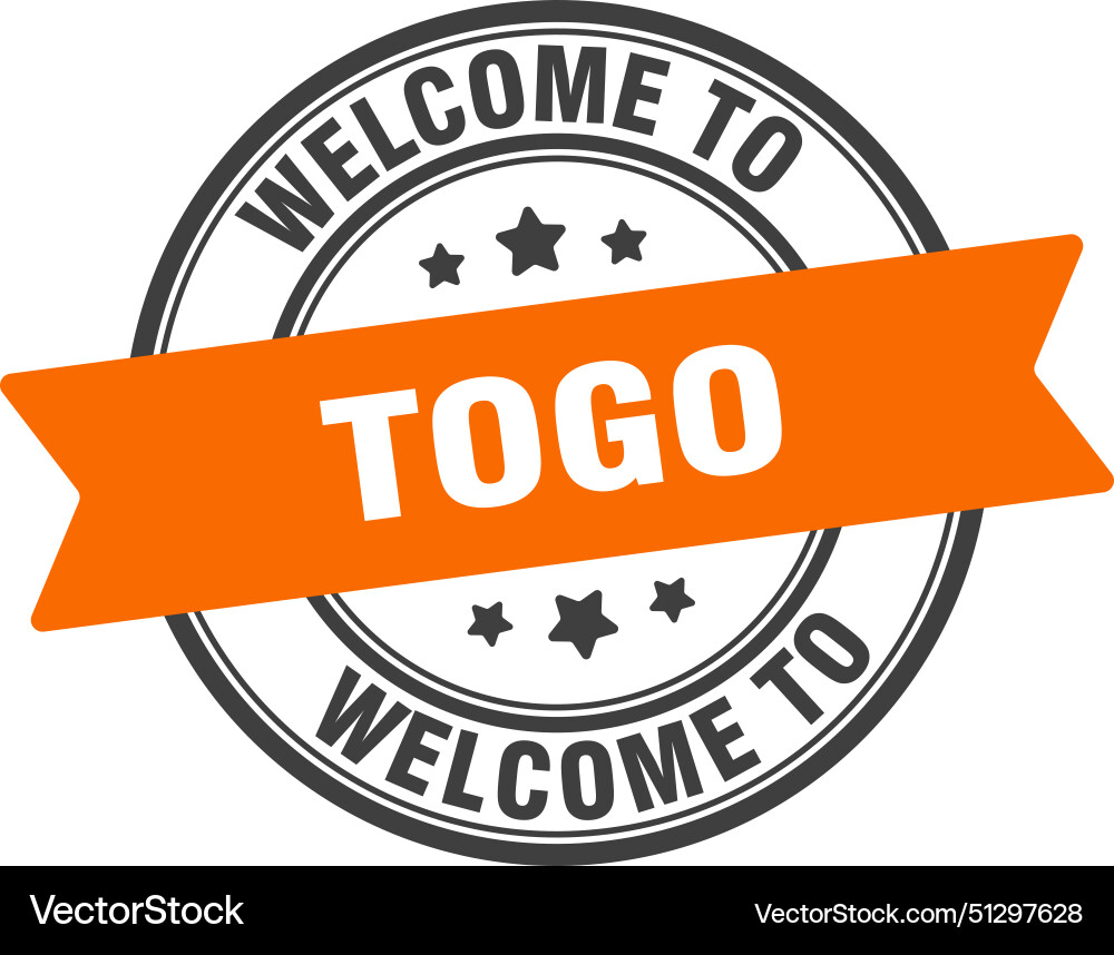 Welcome to togo stamp round sign Royalty Free Vector Image