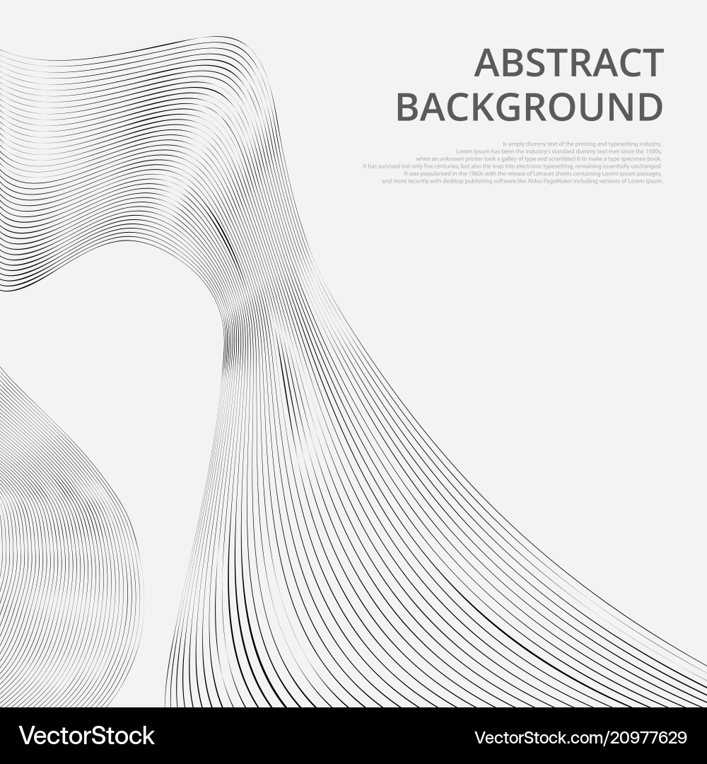 Abstract of free stripe line shape in black Vector Image
