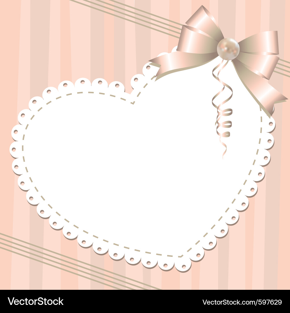 Background with bow Royalty Free Vector Image - VectorStock