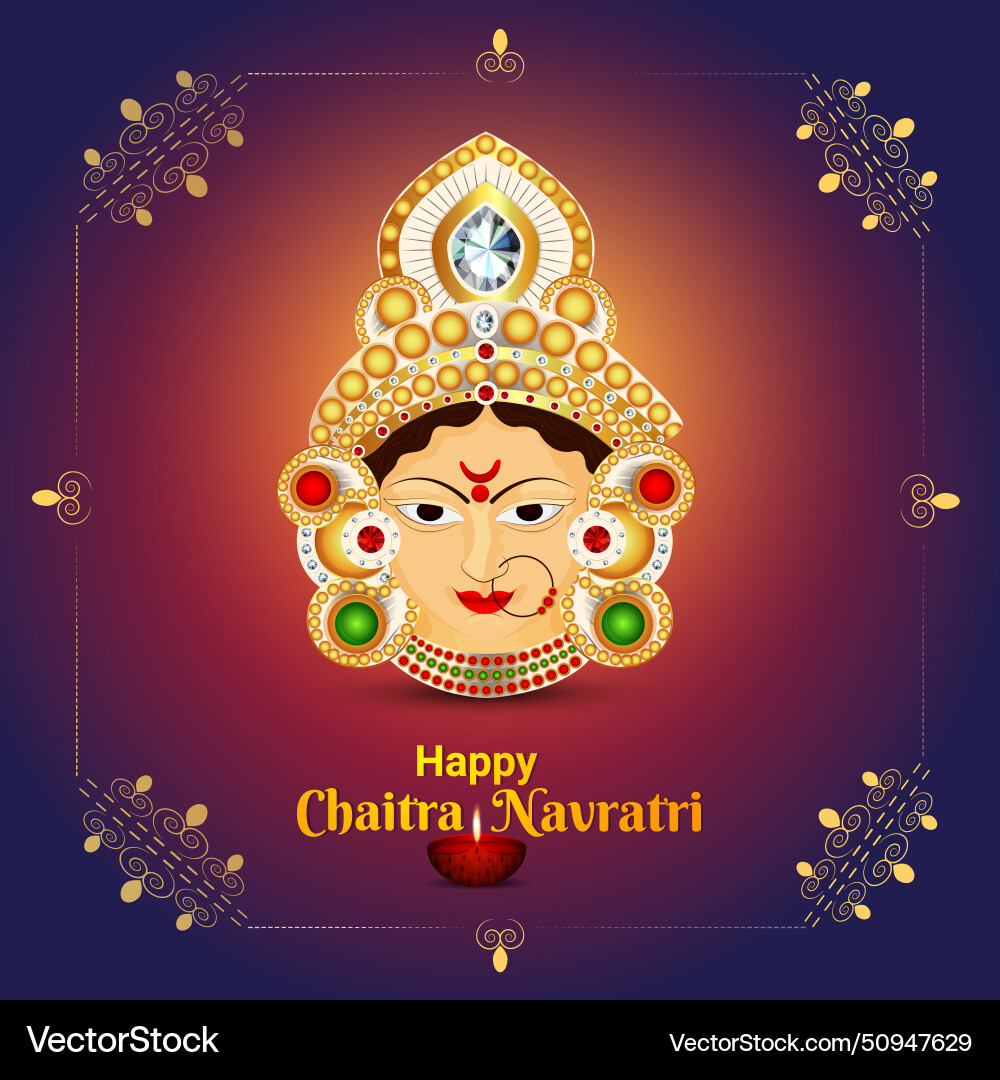 Chaitra navratri Royalty Free Vector Image - VectorStock