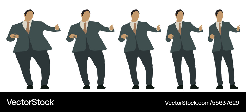 Conceptual fat overweight obese man vs slim fit Vector Image