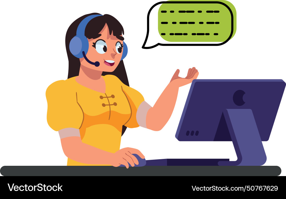 Customer support service Royalty Free Vector Image