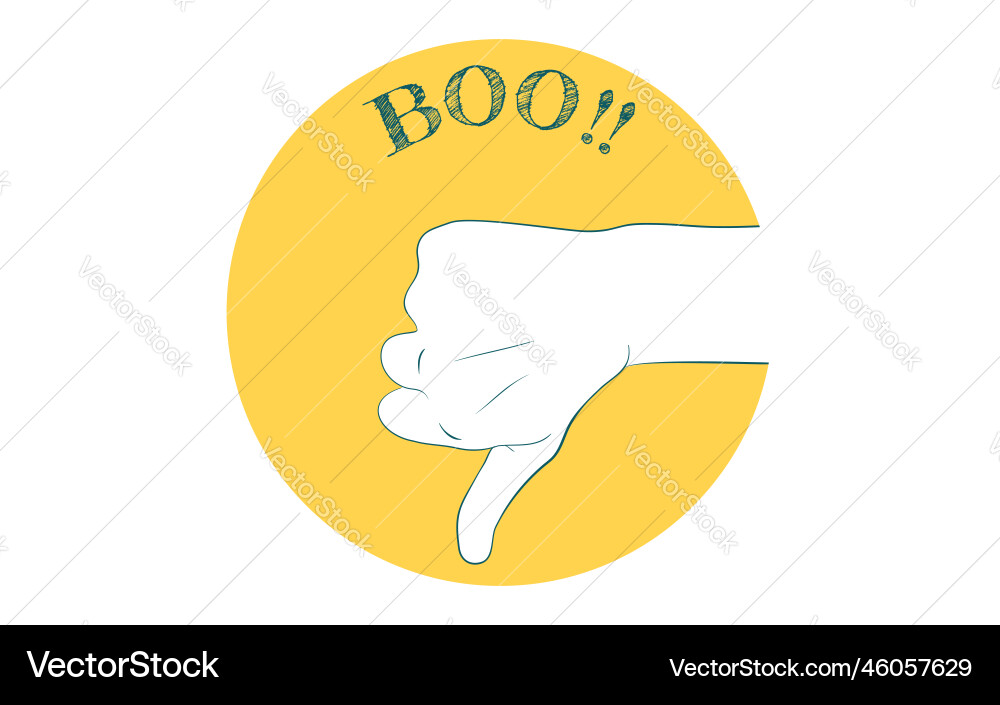 Hand sign icon bad rating Royalty Free Vector Image