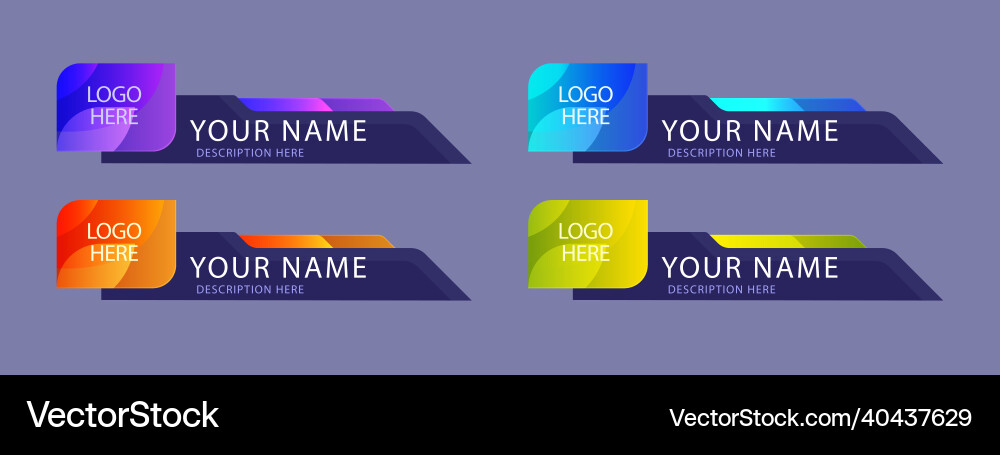 Designvorlage für den dritten Namen Titelleiste Vektorbild