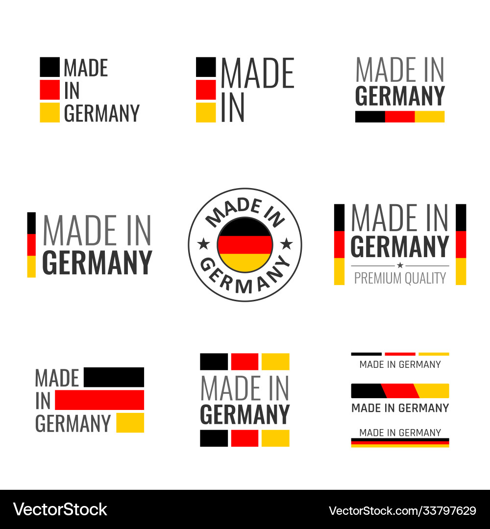 Made in Germany Labels & Icons Royalty Free Vector Image