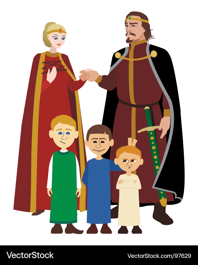 Noble family Royalty Free Vector Image - VectorStock