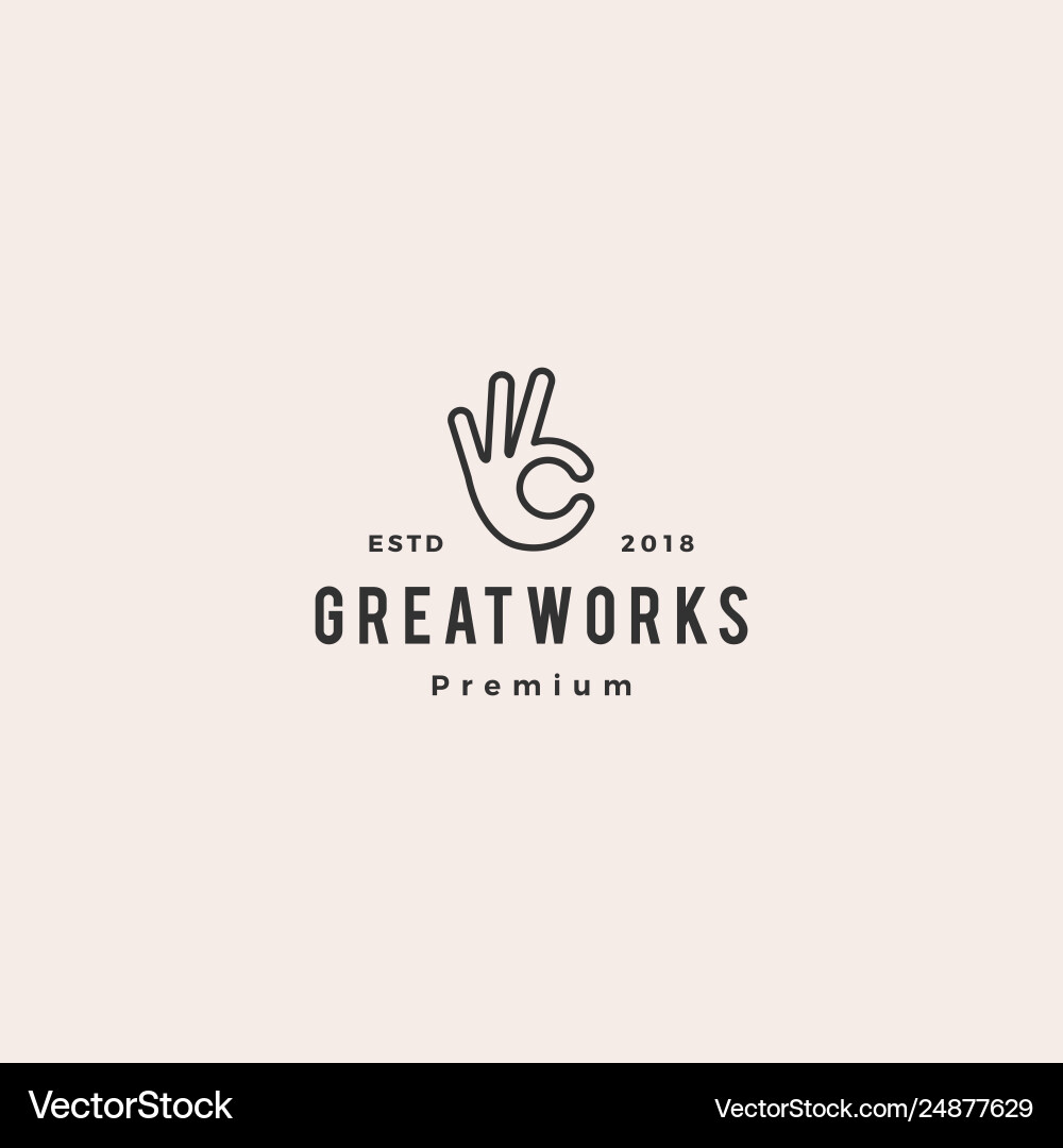 OK Hand Gesture Icon - Positive Signal Royalty Free Vector