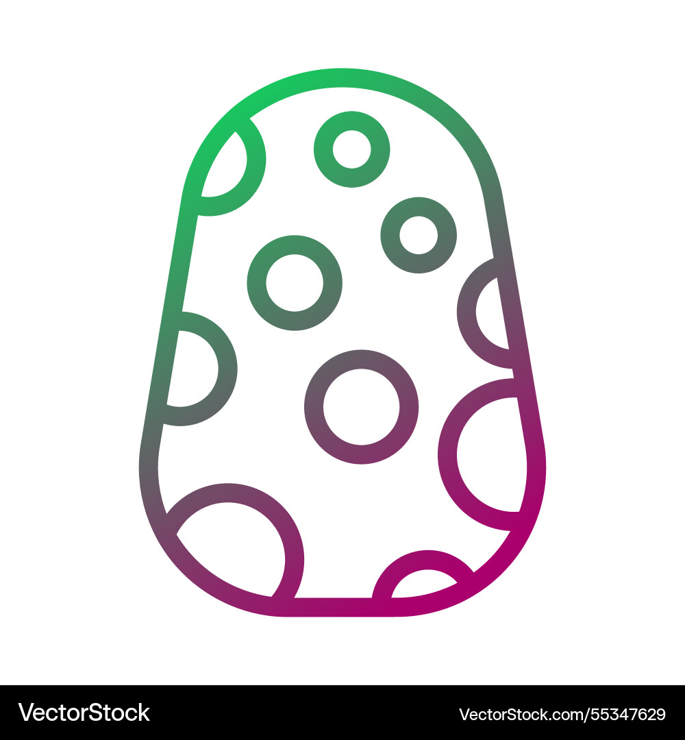 Stylized easter egg with gradient and polka dots Vector Image