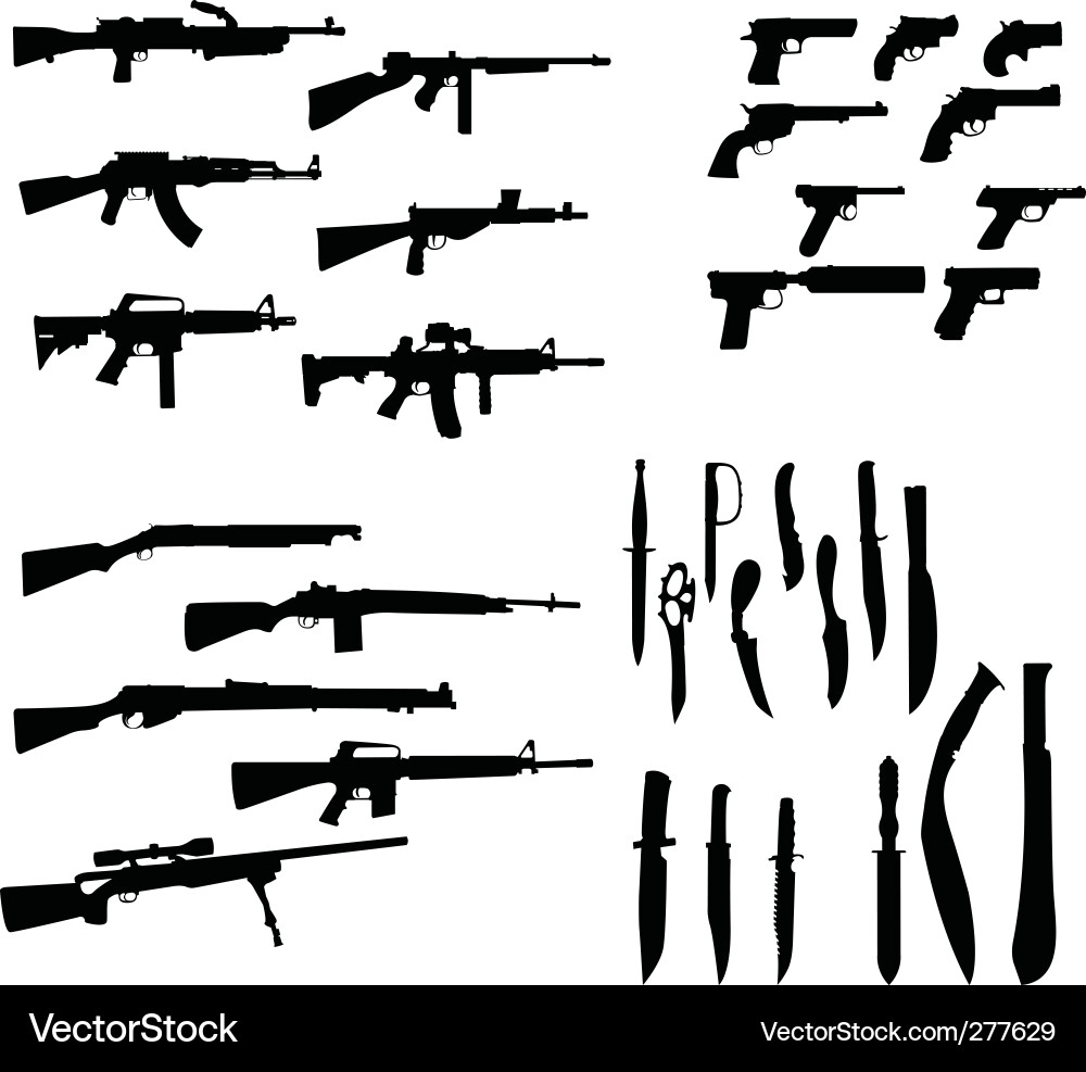 Weapons Royalty Free Vector Image - VectorStock