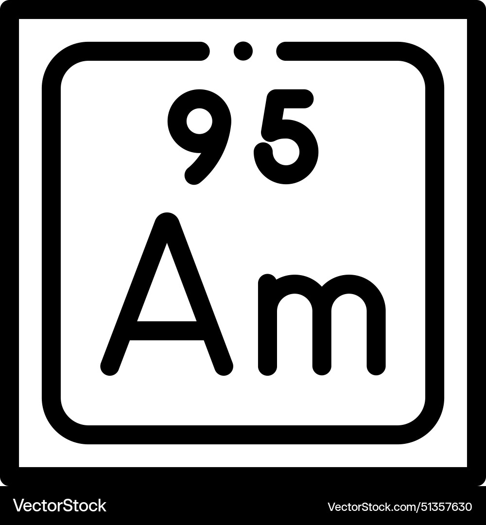 Americium icon thin linear style design isolated Vector Image