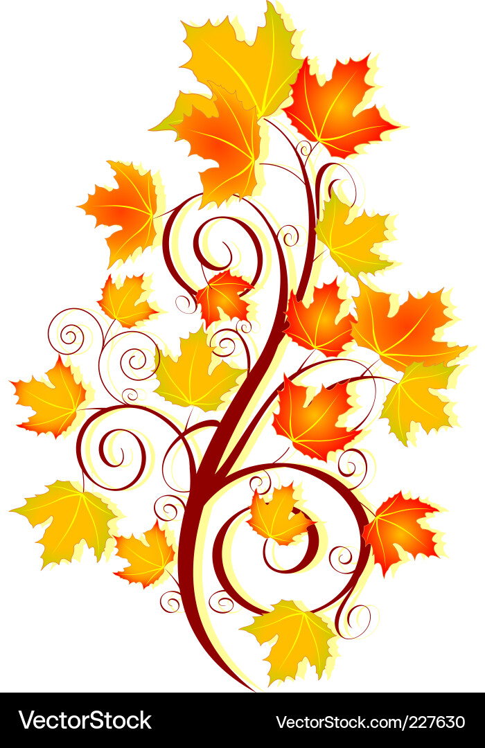 Autumn swirl Royalty Free Vector Image - VectorStock
