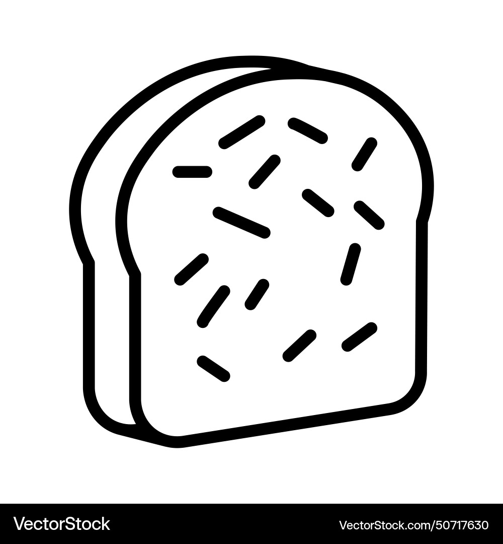 Black bread icon on white background Royalty Free Vector