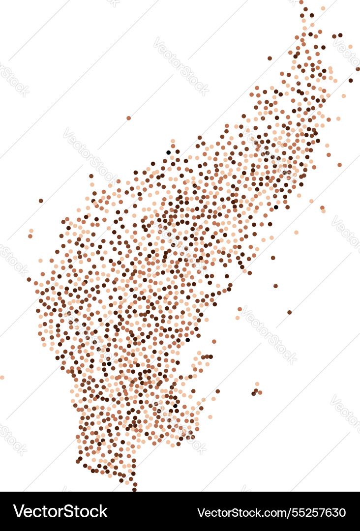 Brown particles flow Royalty Free Vector Image