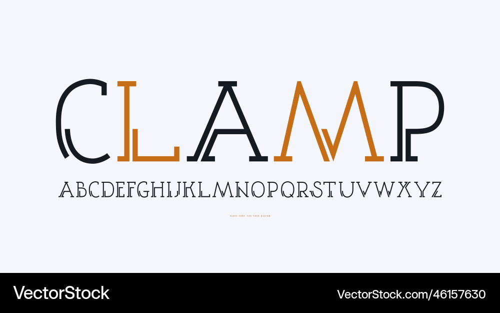 Decorative serif font Royalty Free Vector Image