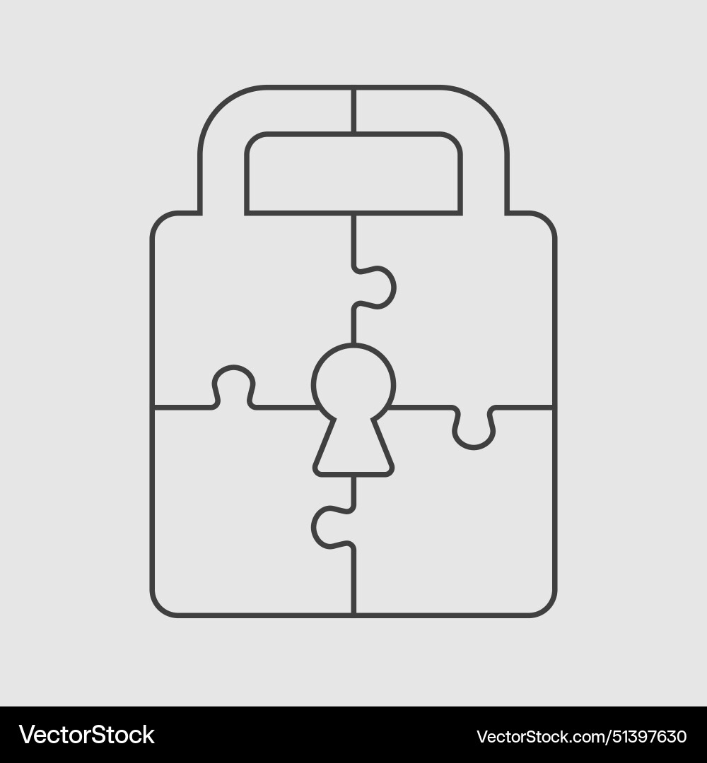 Diagram infographic timeline lock puzzle jigsaw Vector Image