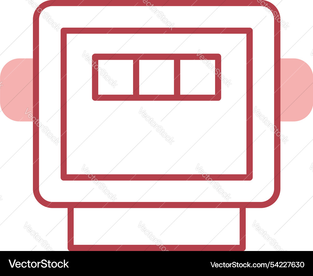 Electric meter line fill icon Royalty Free Vector Image