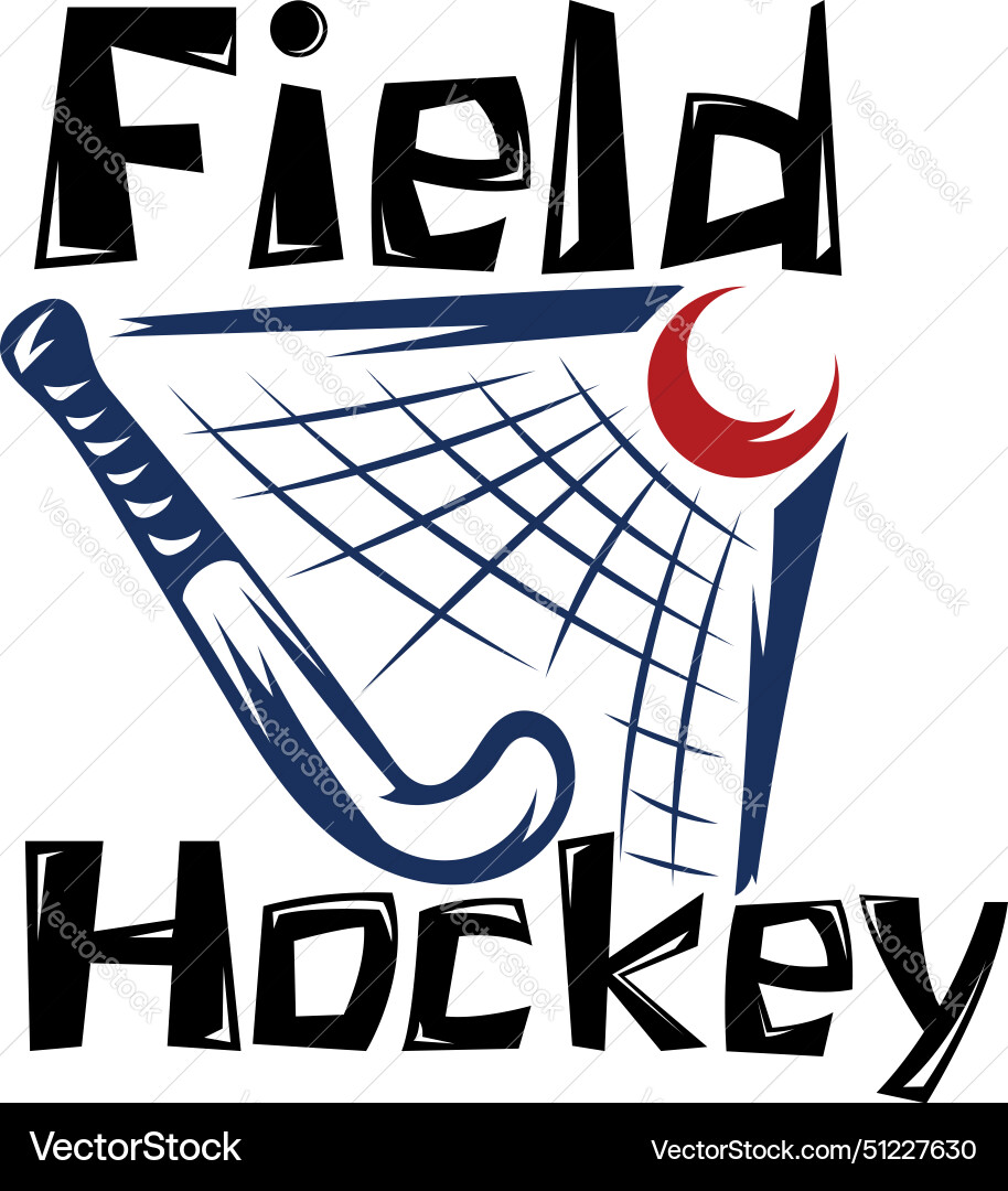 Field hockey logo emblem Royalty Free Vector Image