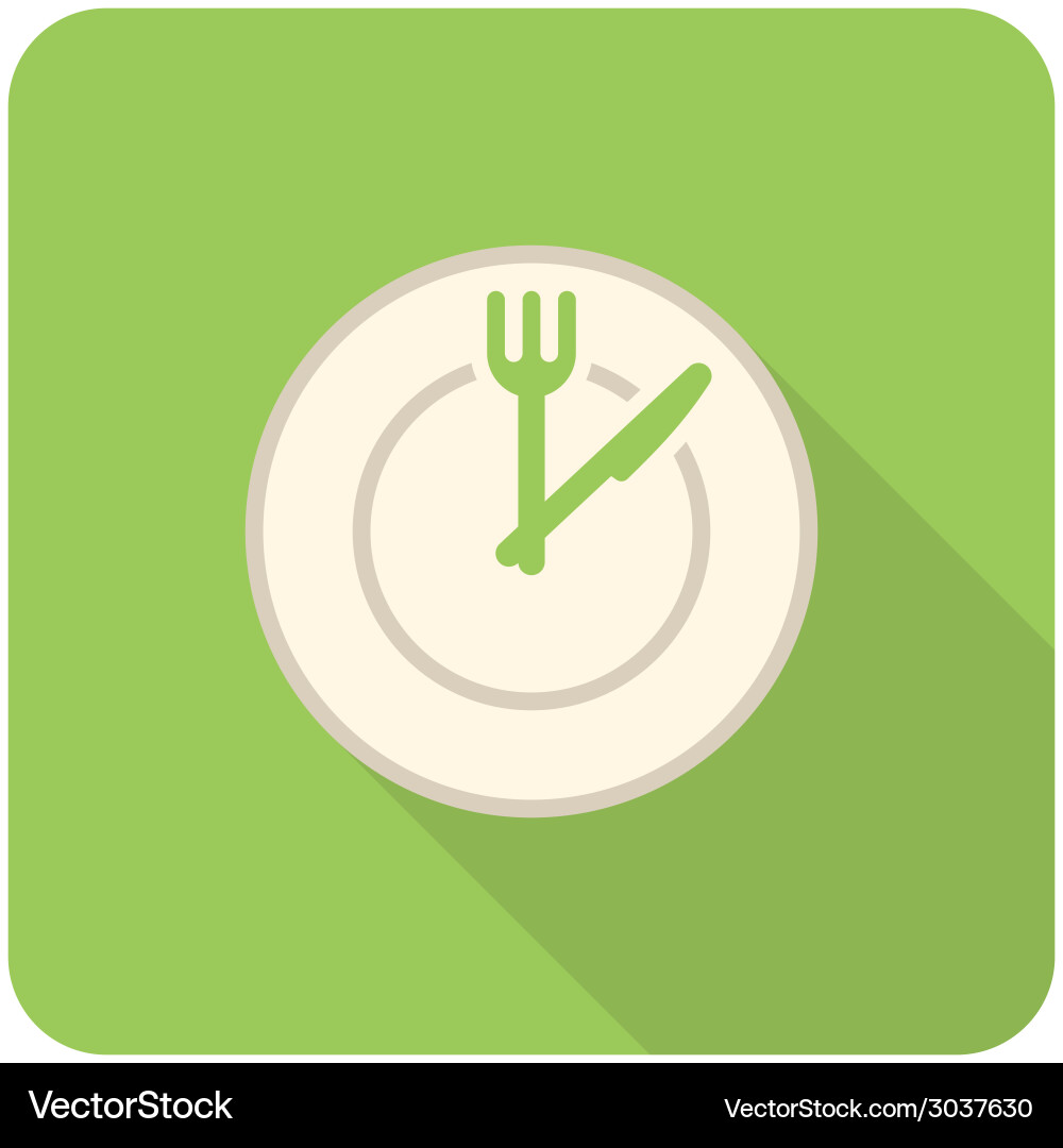 Mealtime Icon - Food & Time Royalty Free Vector Image