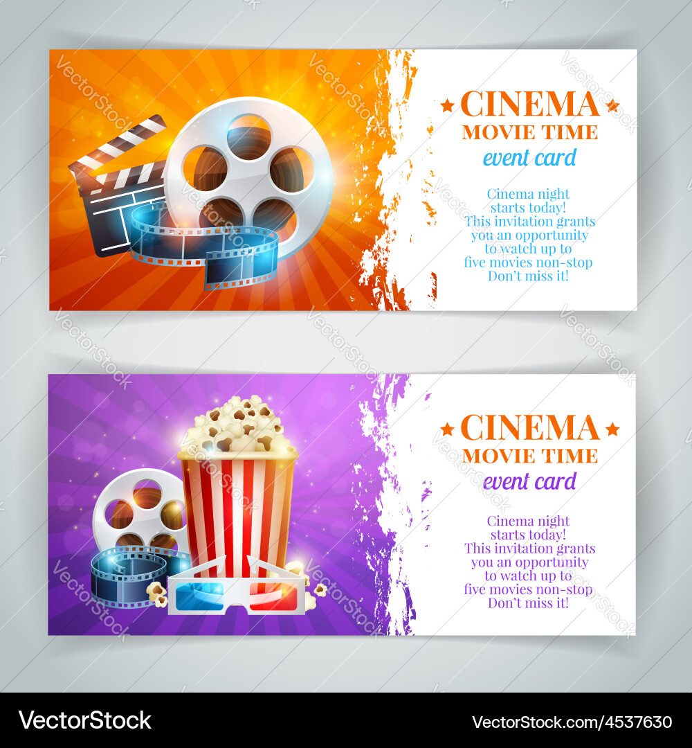 Realistic cinema movie poster template Royalty Free Vector