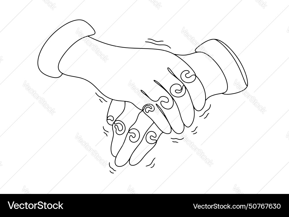 Trembling hands old man Royalty Free Vector Image