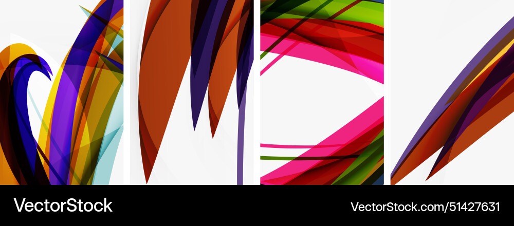 Abstract colorful wave posters for wallpaper Vector Image