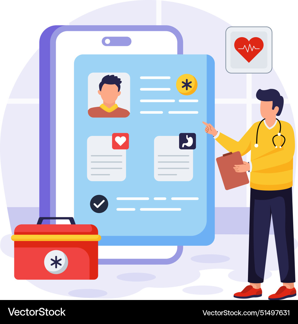 Appointment scheduling flat Royalty Free Vector Image