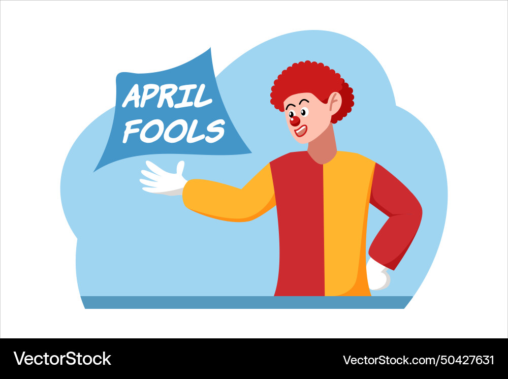 April fools flat design Royalty Free Vector Image