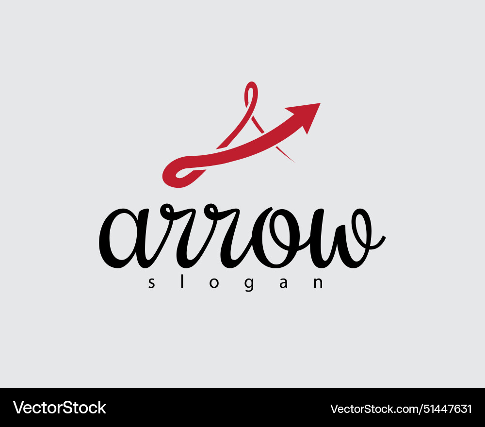 Arrow initials a logo company Royalty Free Vector Image