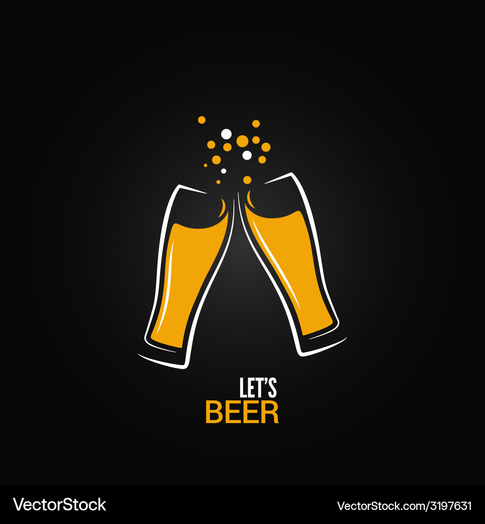 Beer glass drink splash design background Vector Image