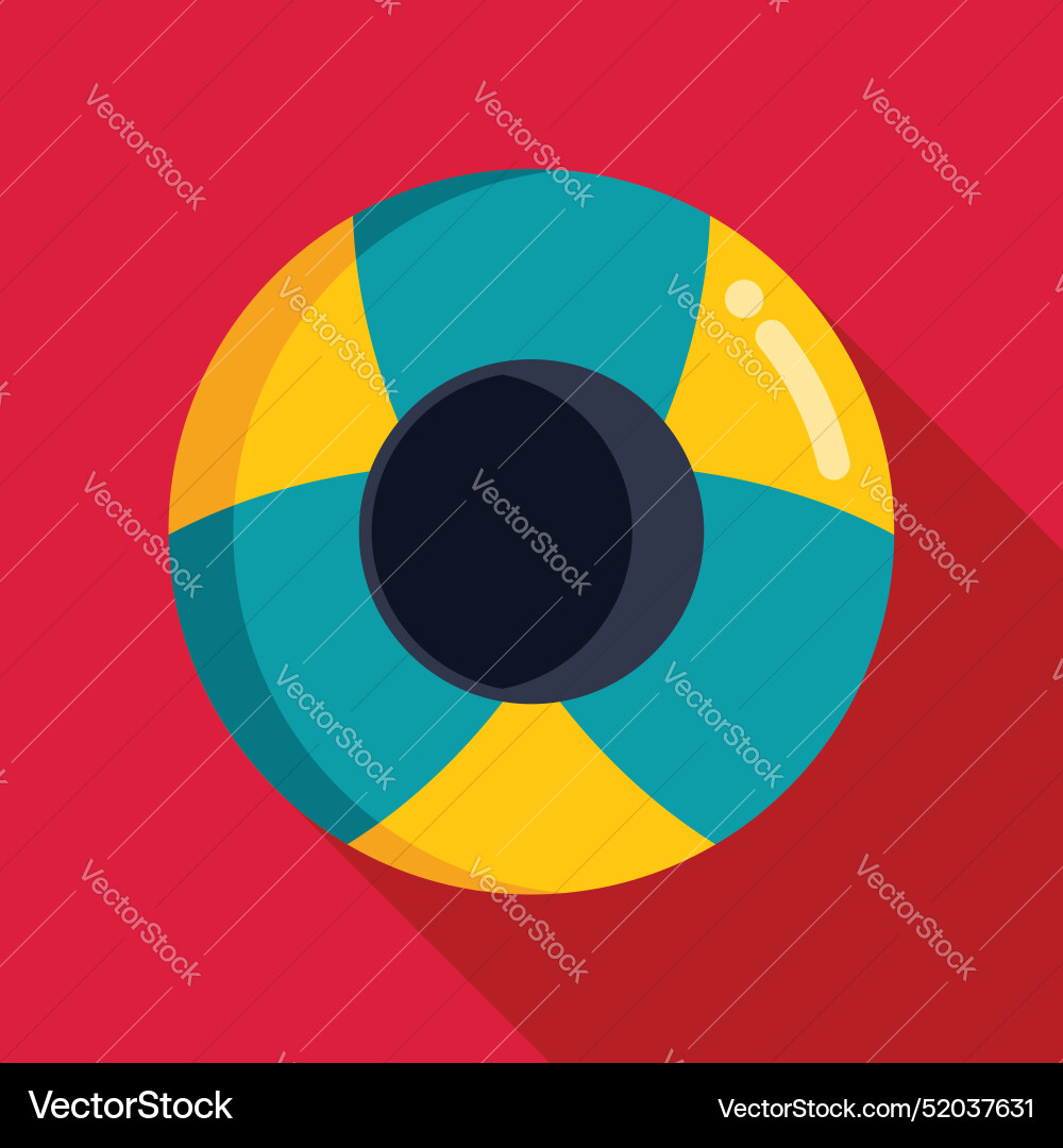 Colorful inflatable beach ball floating on water Vector Image