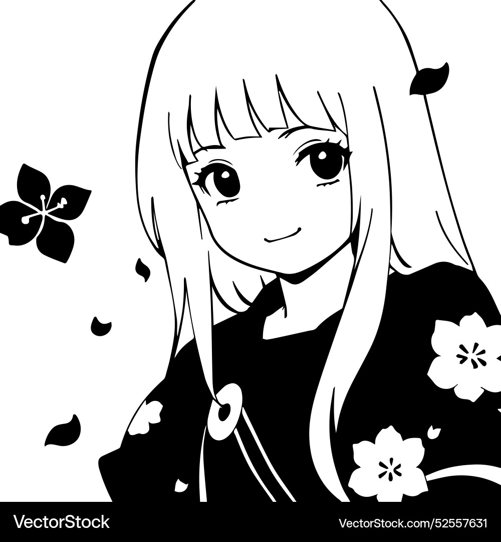 Cute girl manga Royalty Free Vector Image - VectorStock