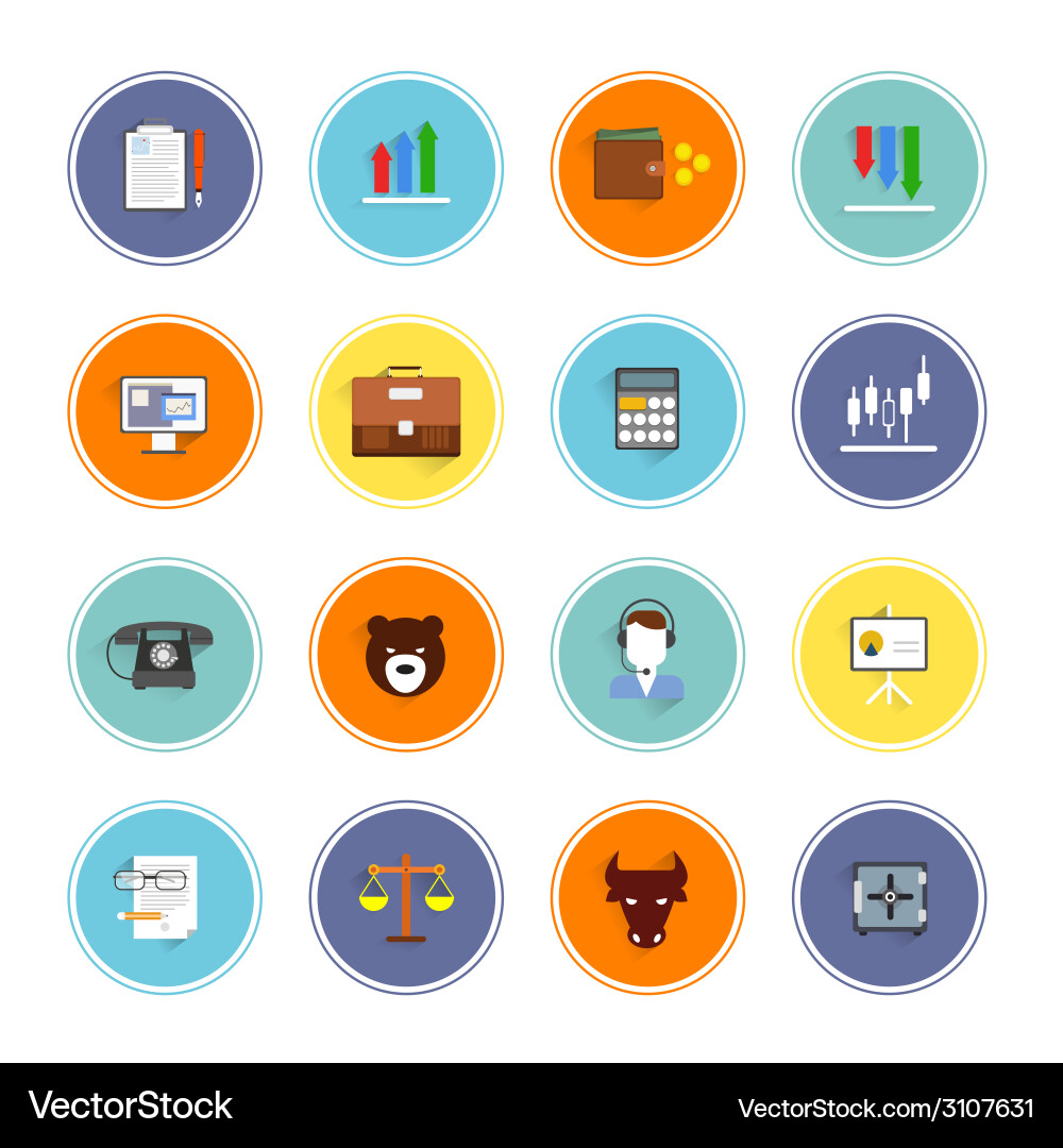 Finance exchange icons Royalty Free Vector Image