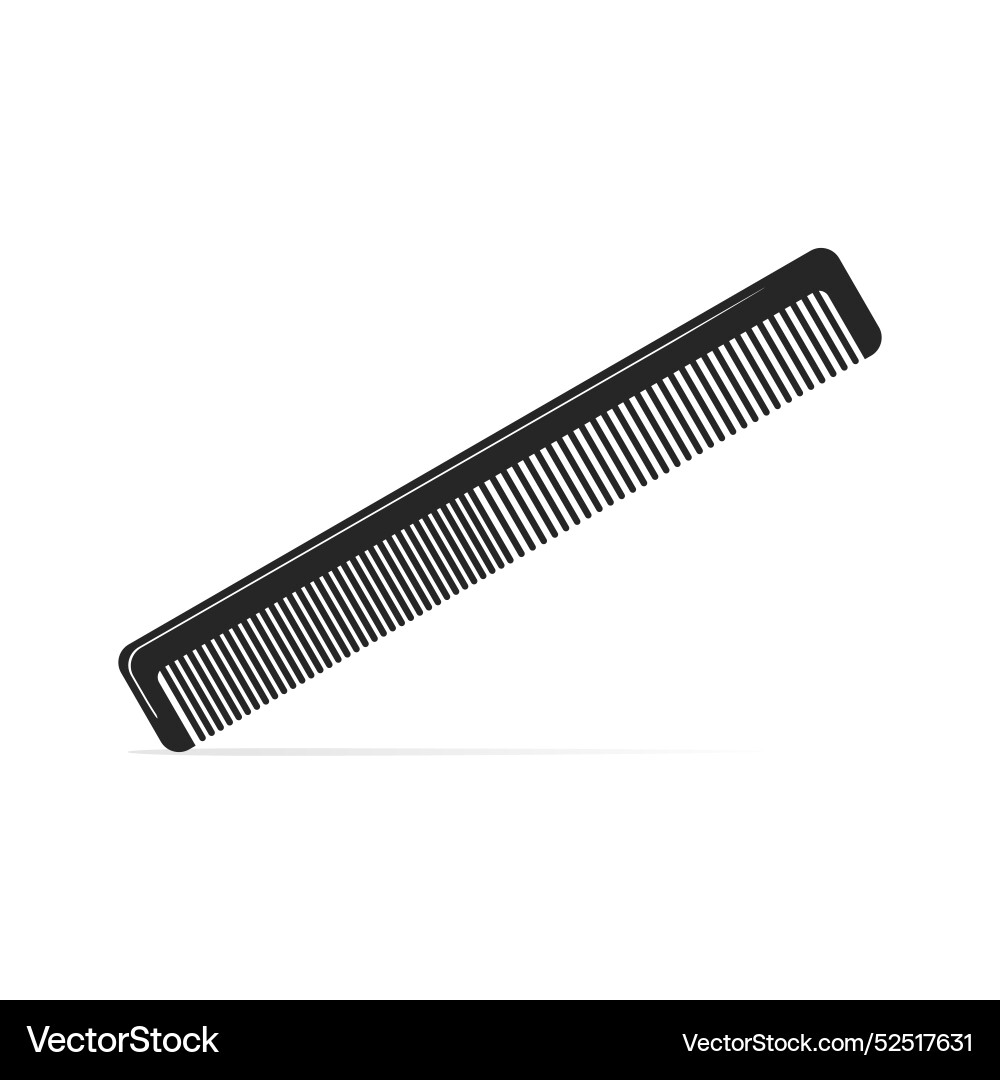Hair comb flat design Royalty Free Vector Image