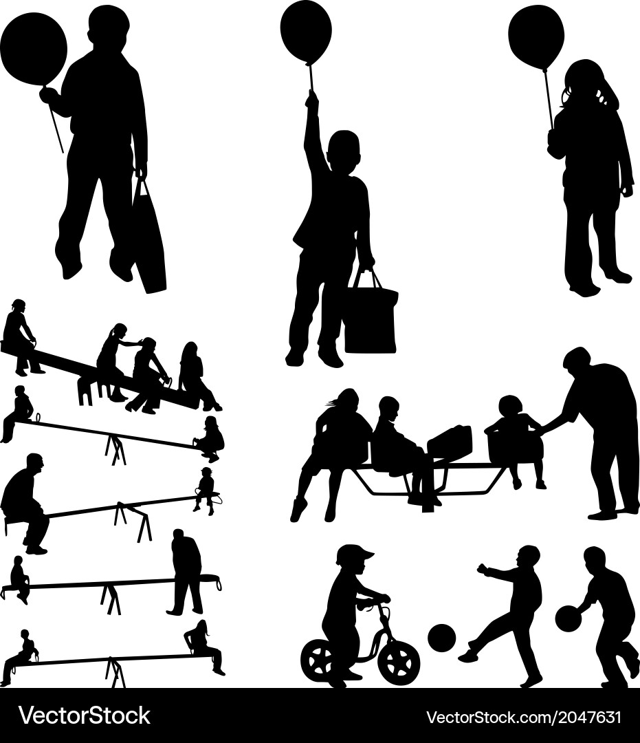 Kids playing Royalty Free Vector Image - VectorStock