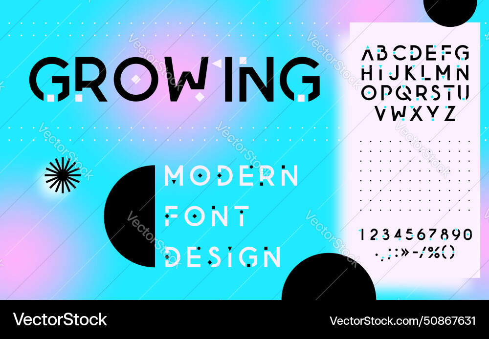 Modern font creative bold letter typeface abc Vector Image