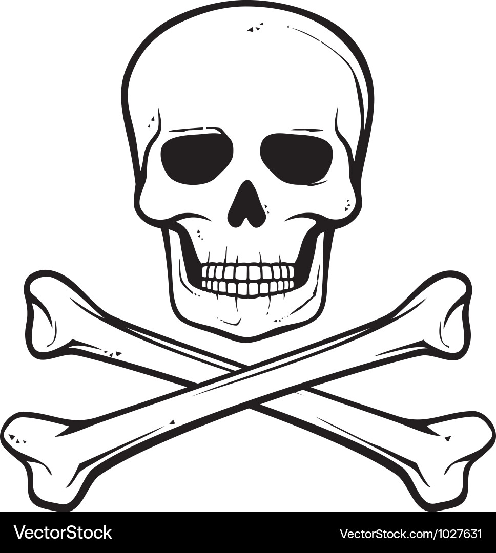 Skull and Crossed Bones - Pirate Symbol Royalty Free Vector