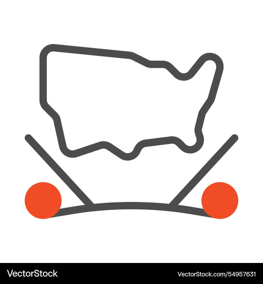 Usa map with windshield wiper concept of us Vector Image