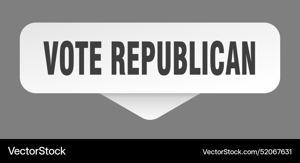 Vote republican sticker sign Royalty Free Vector Image