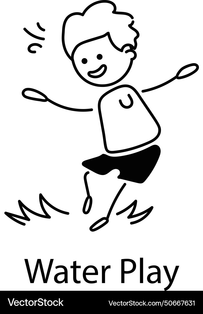 Water play Royalty Free Vector Image - VectorStock