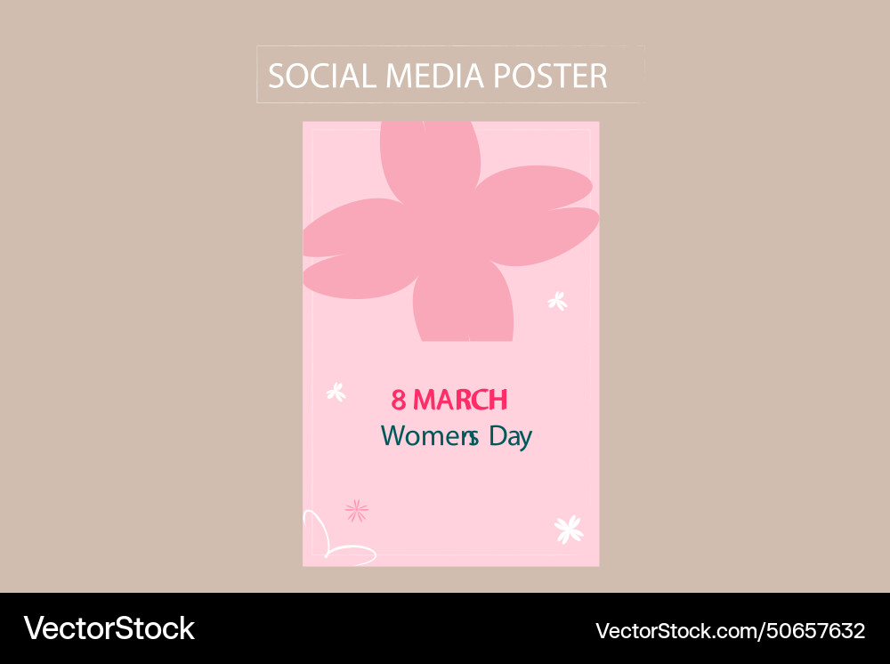 8 march international womens day poster Royalty Free Vector