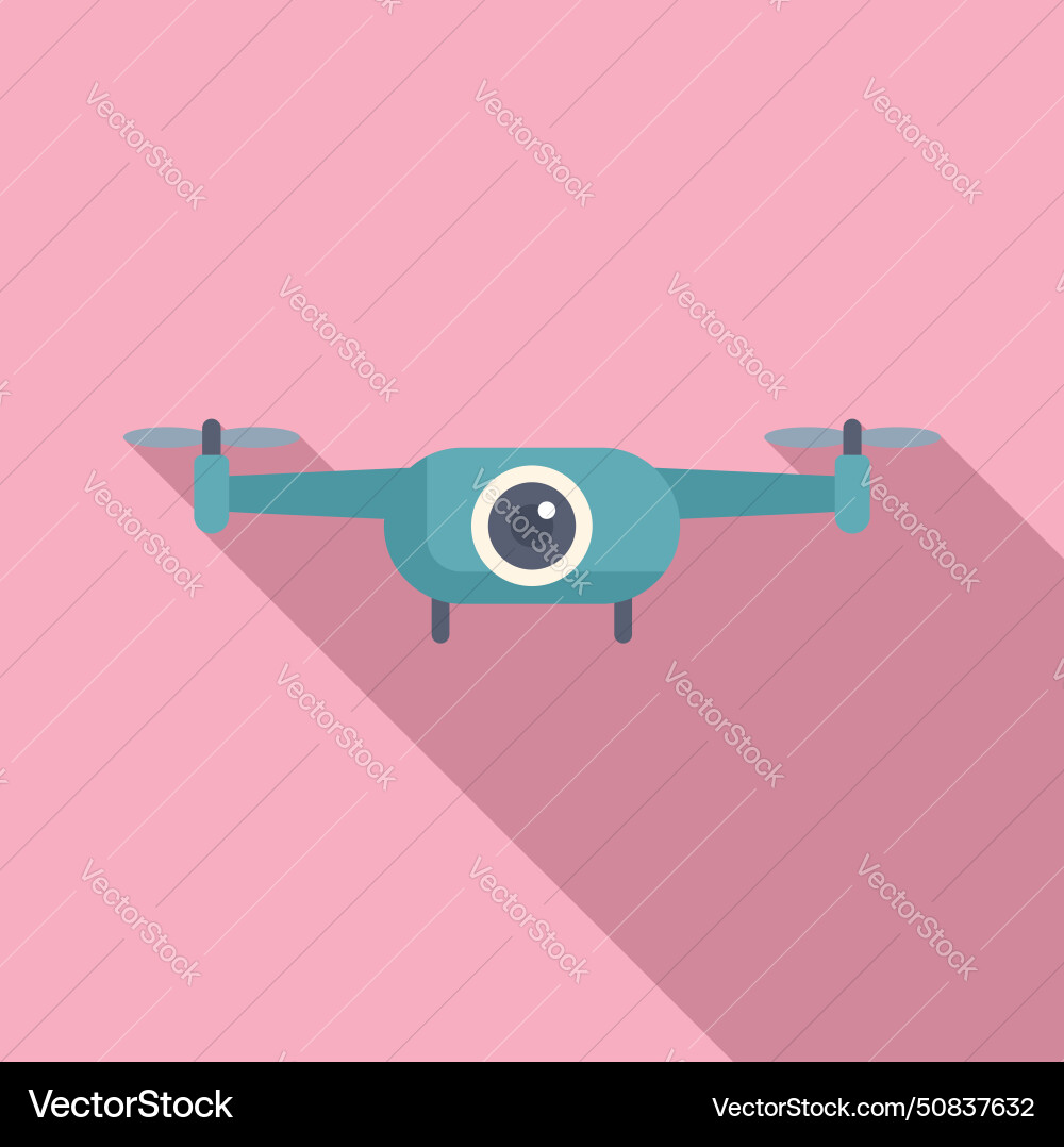 Control aerial drone icon flat pilot Royalty Free Vector
