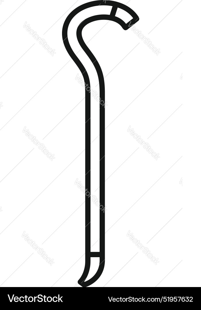 Crowbar icon representing construction tool for Vector Image