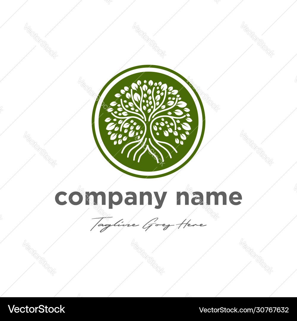 Family Tree Logo - Nature & Life Royalty Free Vector