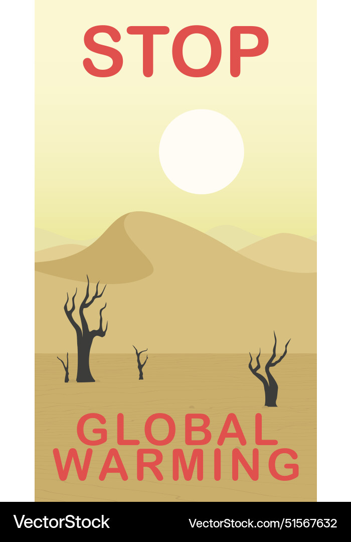 Global warming world environment day vertical Vector Image