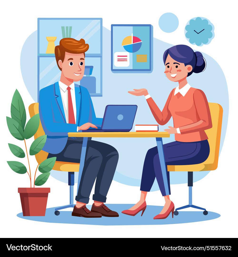 Job interview business discussion meeting Vector Image