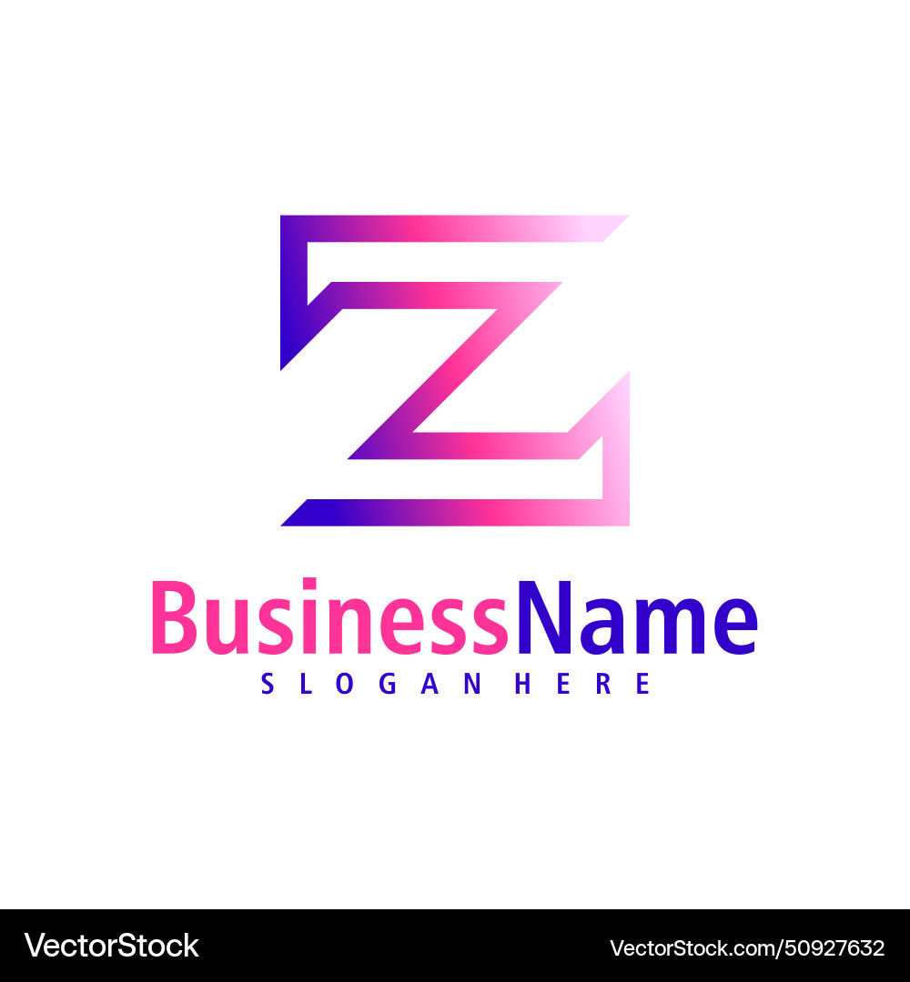 Letter z logo design creative initial Royalty Free Vector