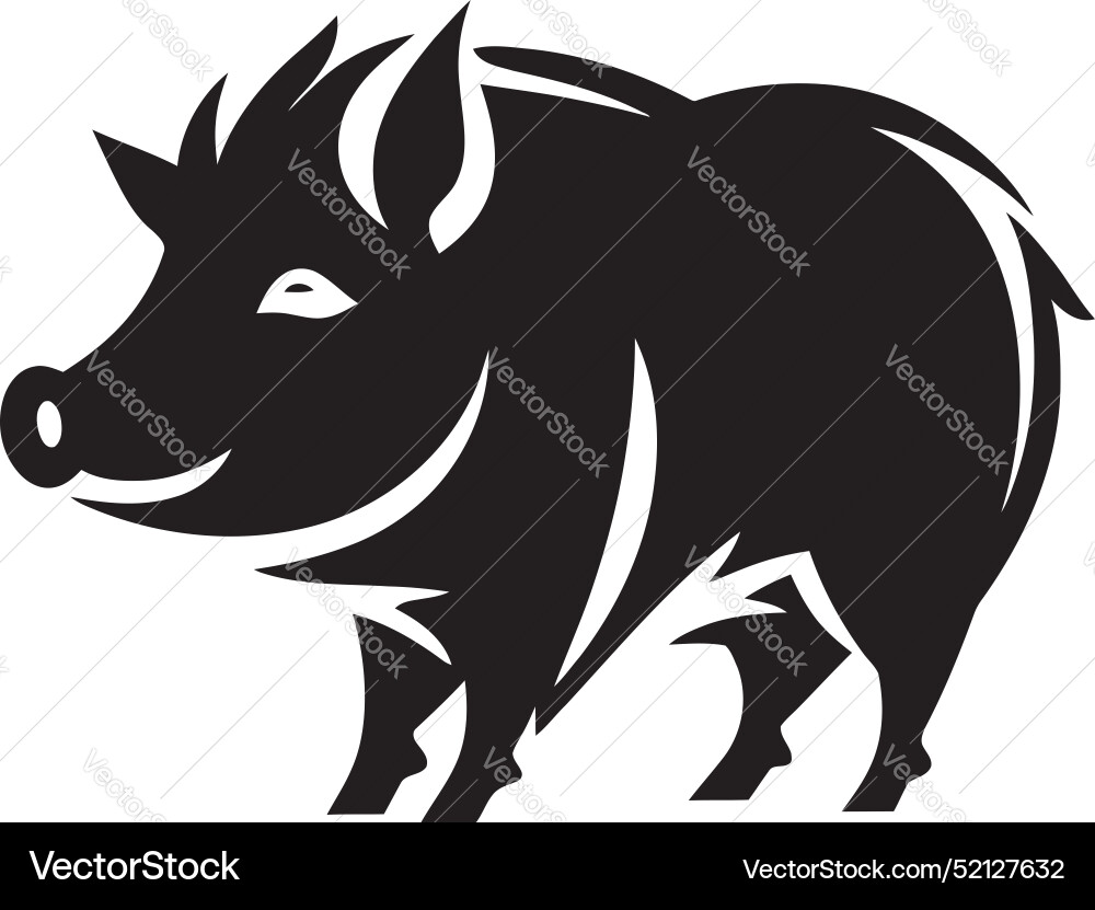 Razorback rumble iconic boar emblem design warcry Vector Image