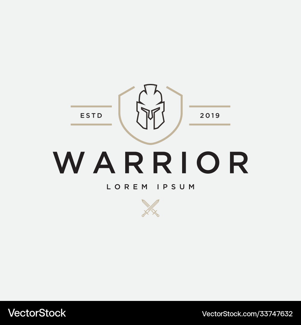 Warrior logo design template Royalty Free Vector Image
