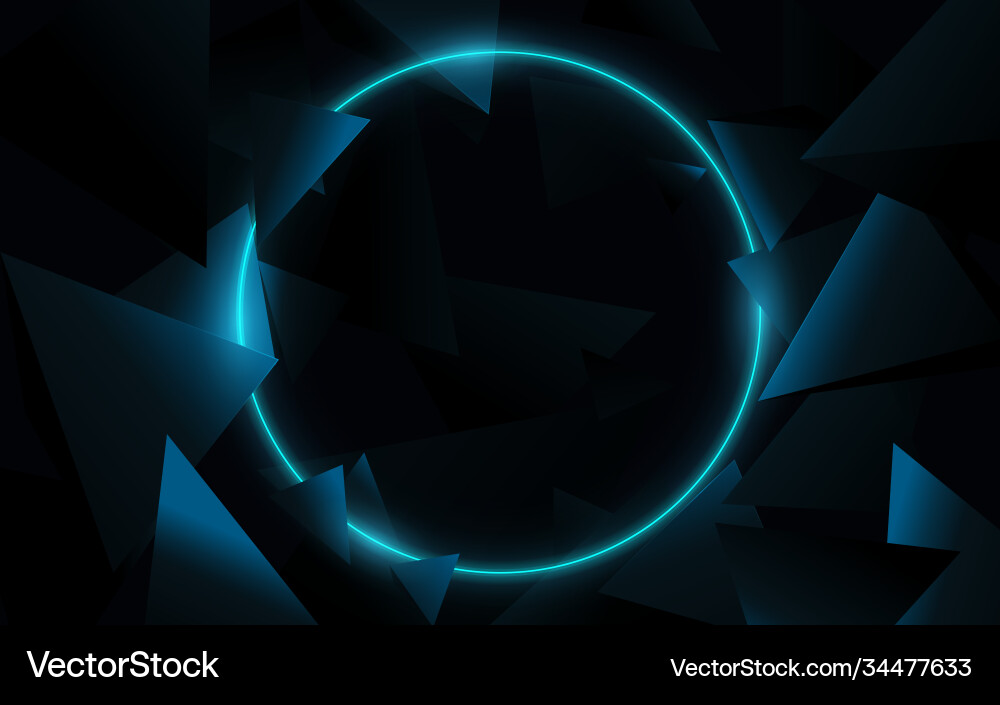 3D Blue Geometric Technology Royalty Free Vector Image
