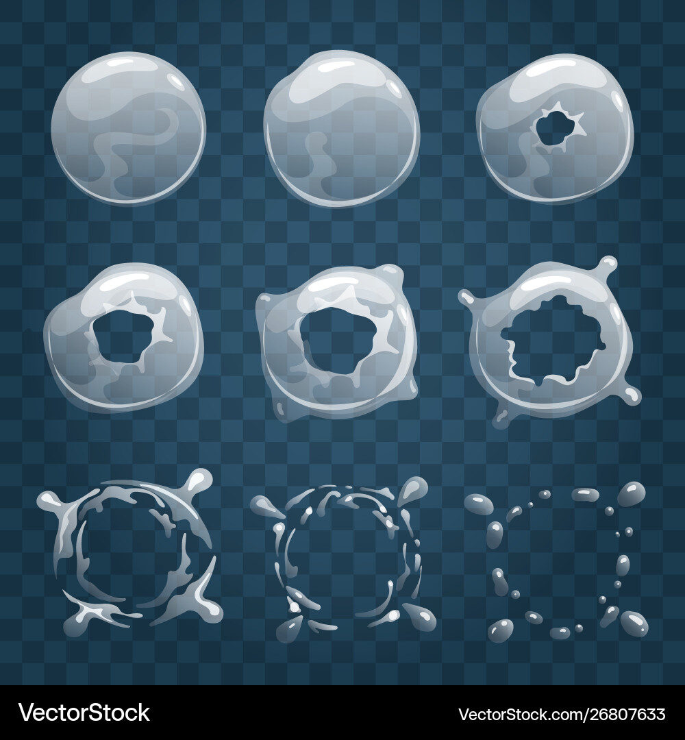 Bubble sprite animation Royalty Free Vector Image